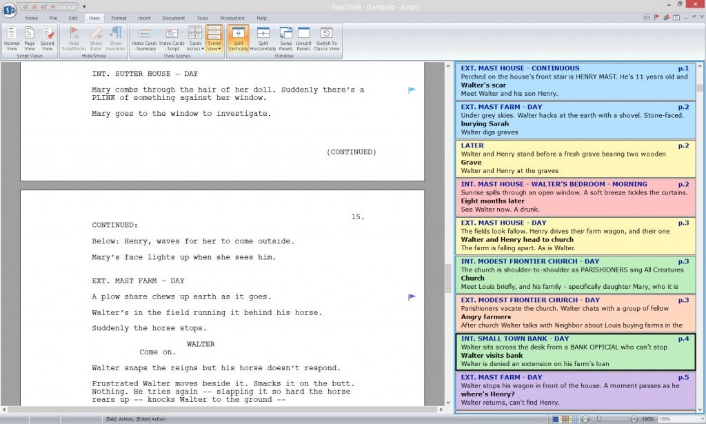 Screenwriting Product Review: Final Draft 9 Screenwriting Software