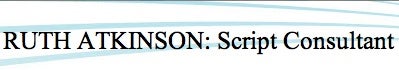 Screenwriting Website of the Week: Ruth Atkinson - Script Magazine
