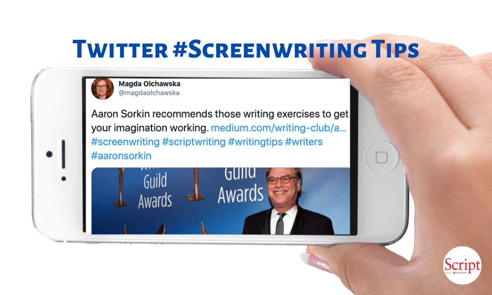 Twitter Screenwriting Tips: Writing Exercises Recommended by Aaron Sorkin